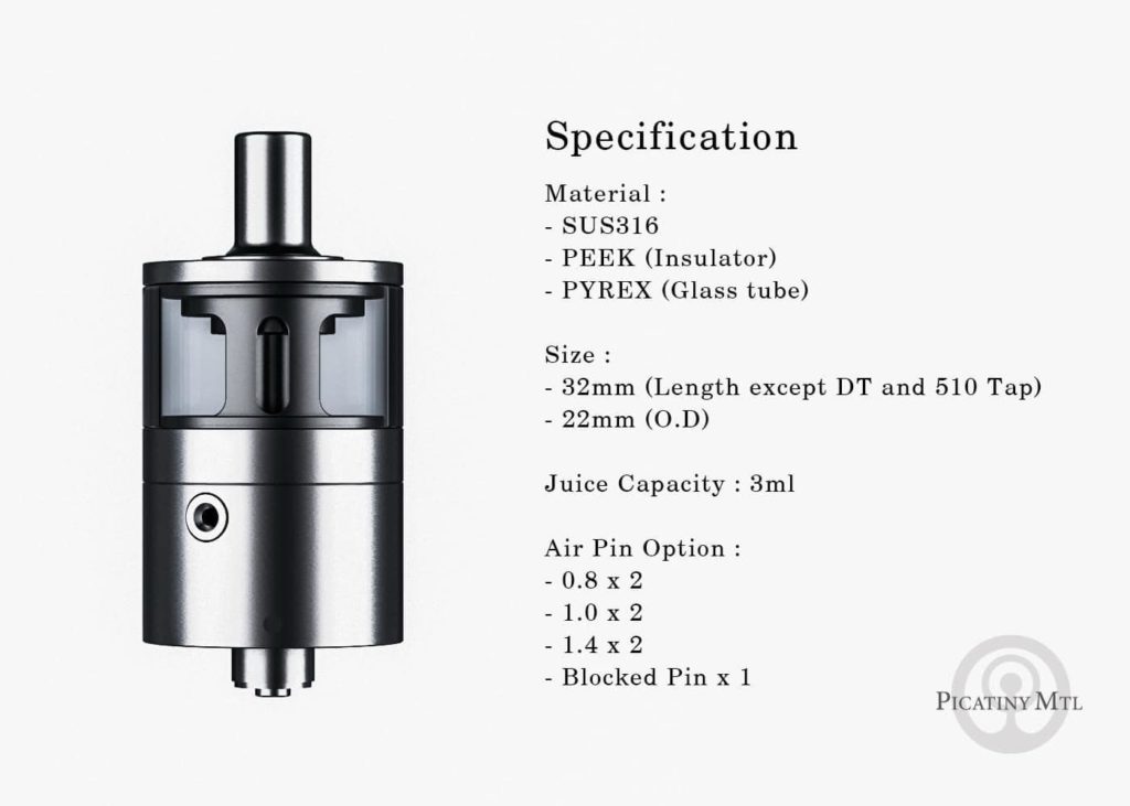 Picatiny MTL RTA - SightPic - Atelier del Vapore