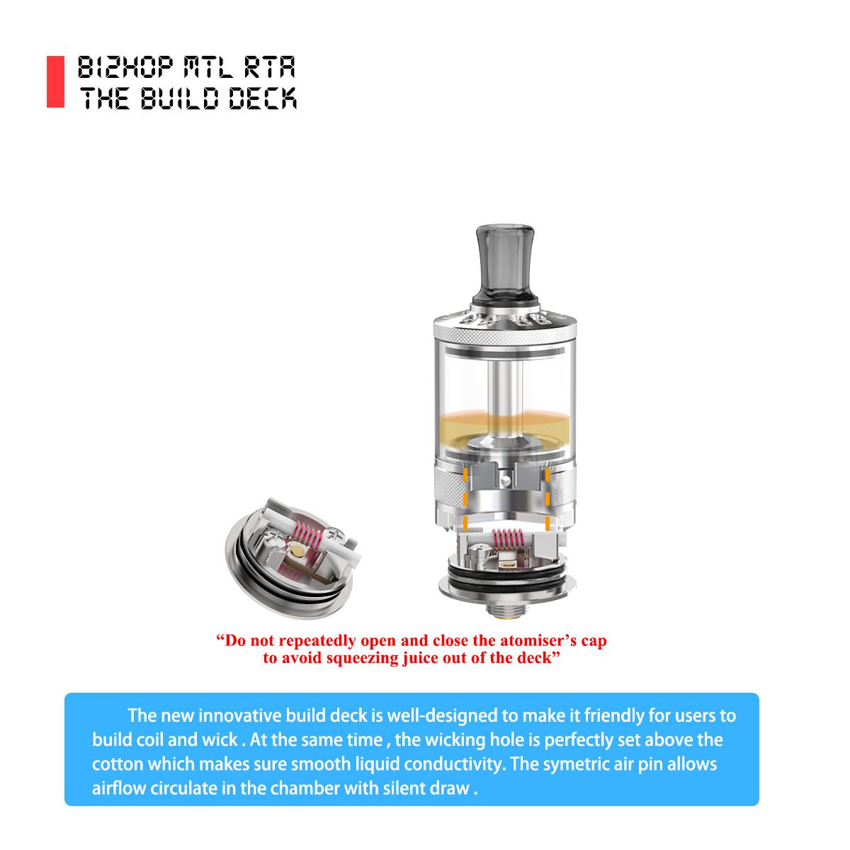 Bi2hop MTL RTA Black - Ambition Mods x TVGC - Atelier del Vapore