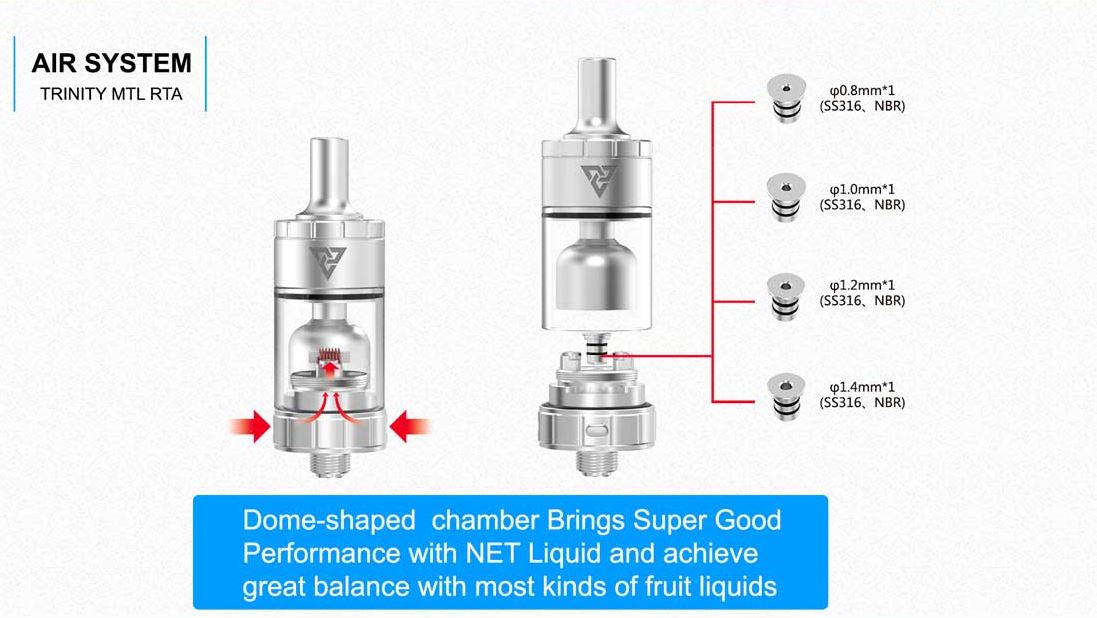 Trinity MTL RTA GunMetal - Ambition Mods - Atelier del Vapore