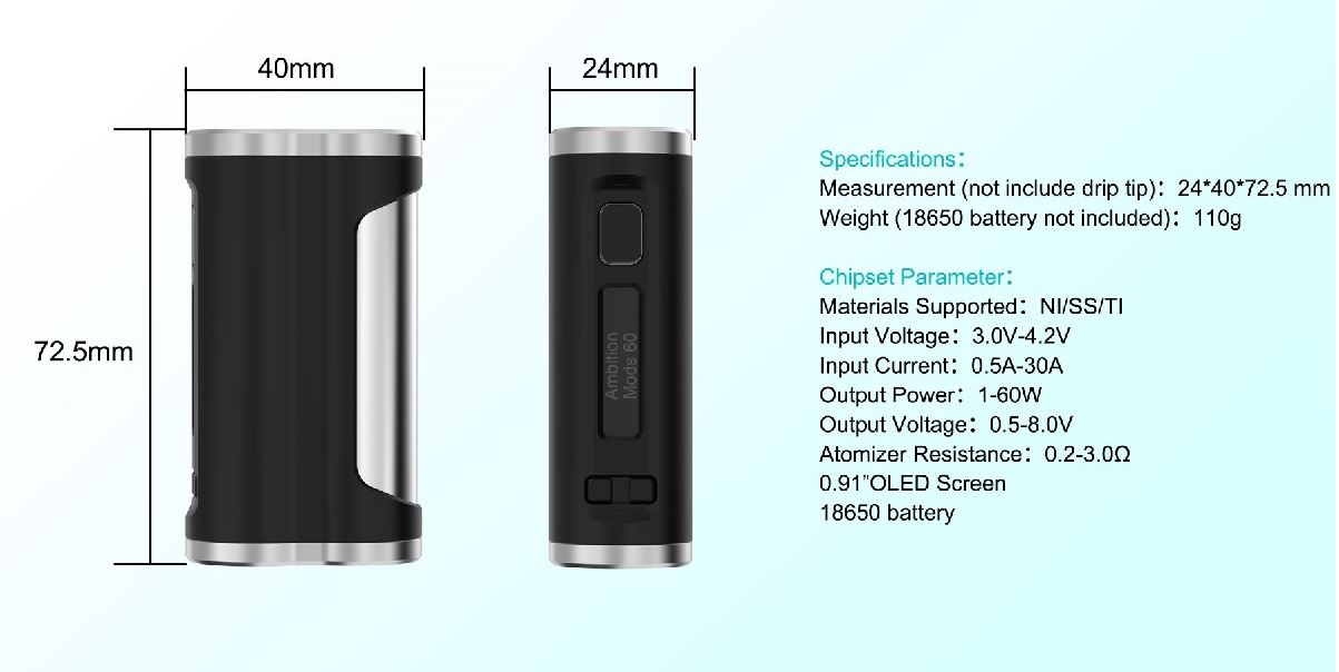 Box K1 Black - Ambition Mods - Atelier del Vapore